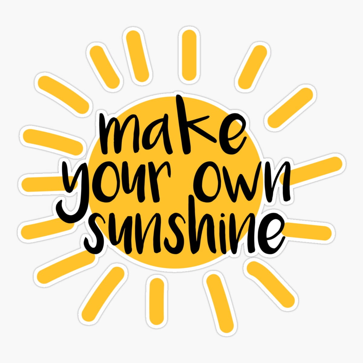 Stickly Make Your Own Sunshine Sticker, Phone Decal Water Bottle ...