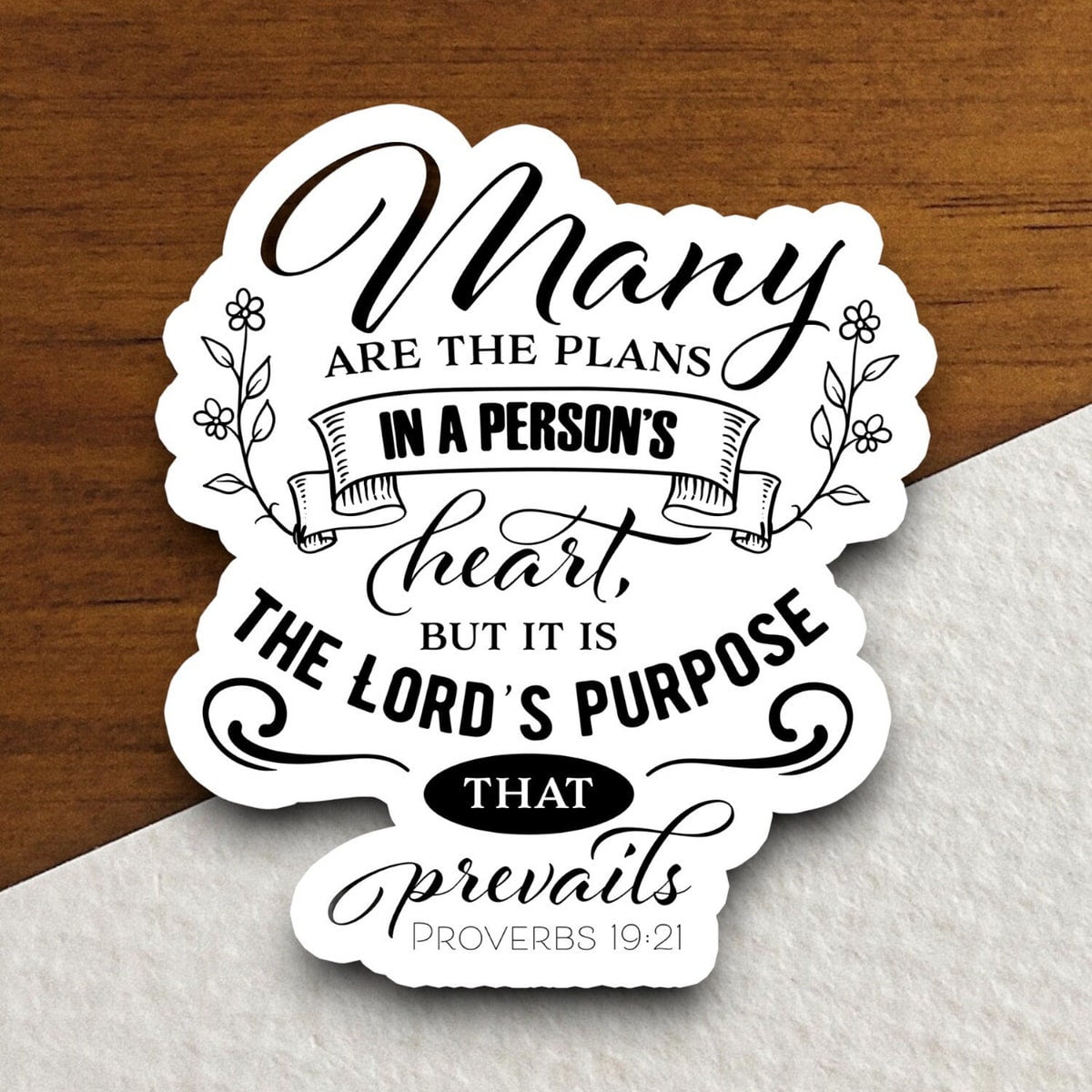 Stickly Many Are The Plans In A Person'S Heart Sticker, Religious ...