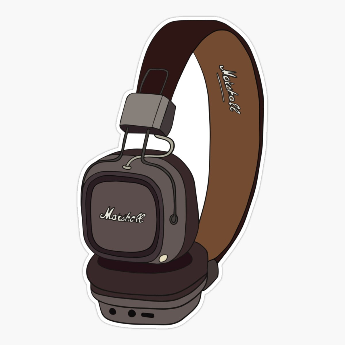 Stickly Marshall Headphones Sticker, Phone Decal Water Bottle Stickers ...