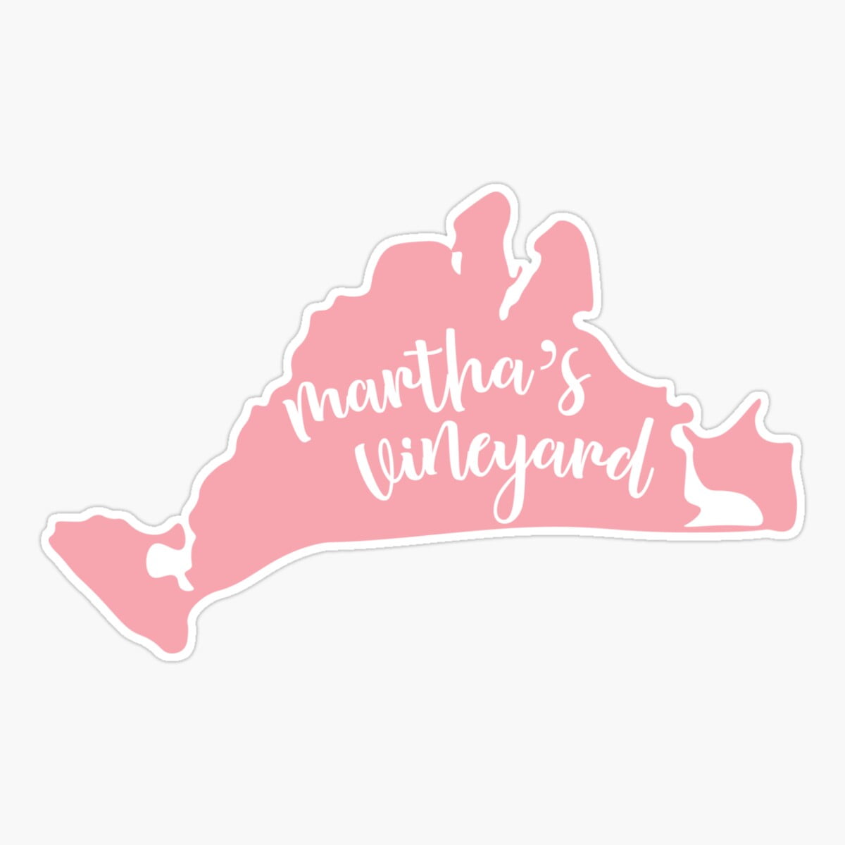 Stickly Martha'S Vineyard Sticker Sticker, Phone Decal Water Bottle ...