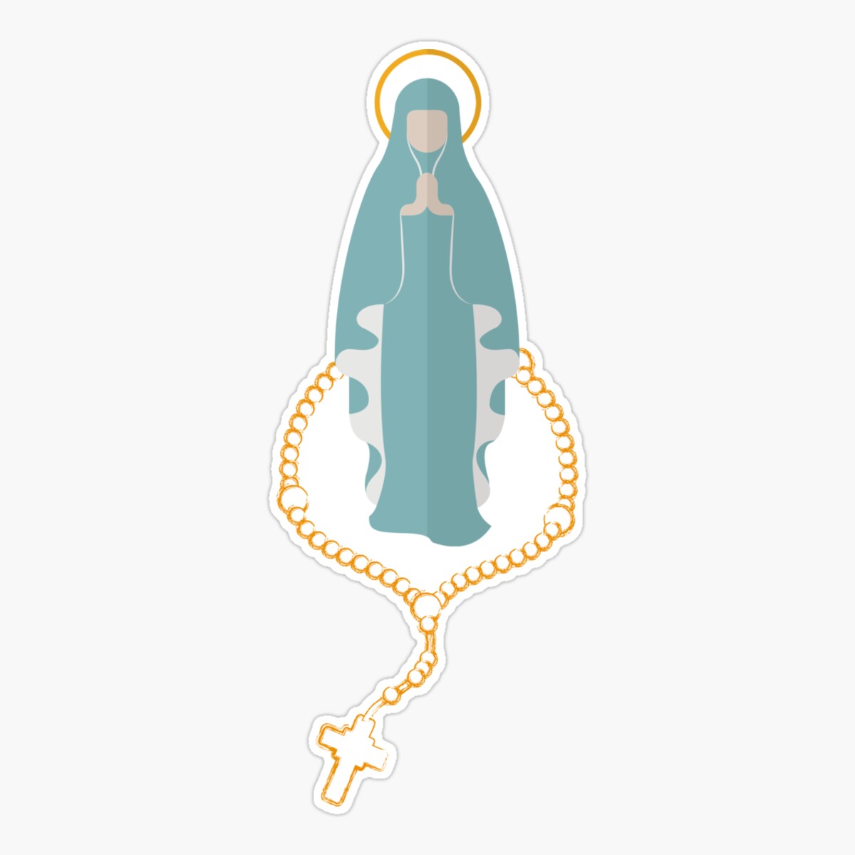 Stickly Mary, Our Lady Of The Rosary Sticker, Phone Decal Water Bottle ...