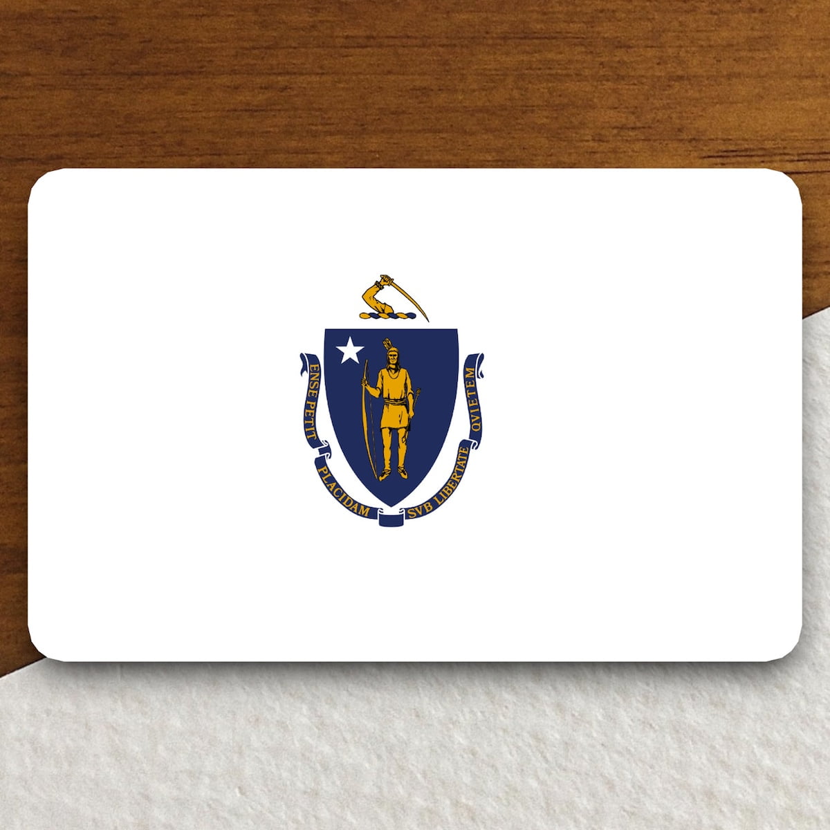 Stickly Massachusetts State Sticker, Massachusetts Flag Sticker ...