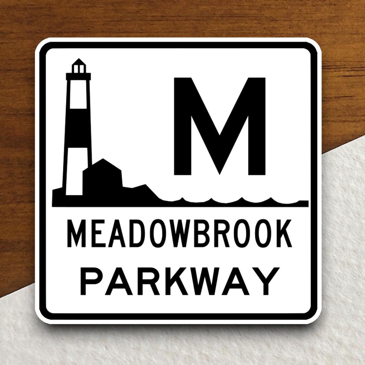 Stickly Meadowbrook Parkway Road Sign Stickers, Traffic Sticker, Road ...