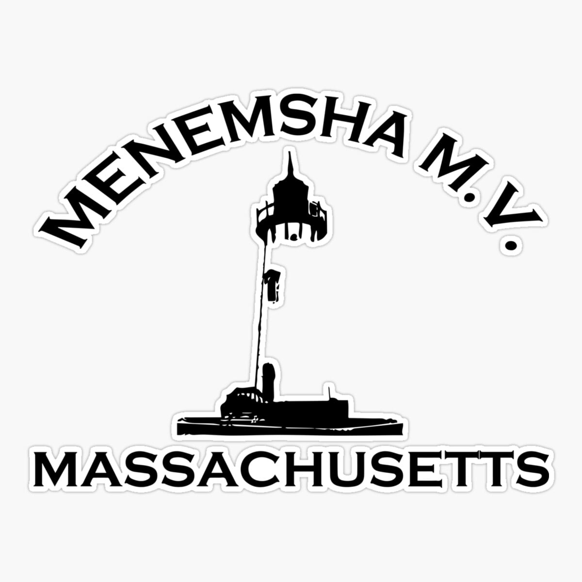 Stickly Menemsha Beach - Cape Cod. Sticker, Phone Decal Water Bottle ...