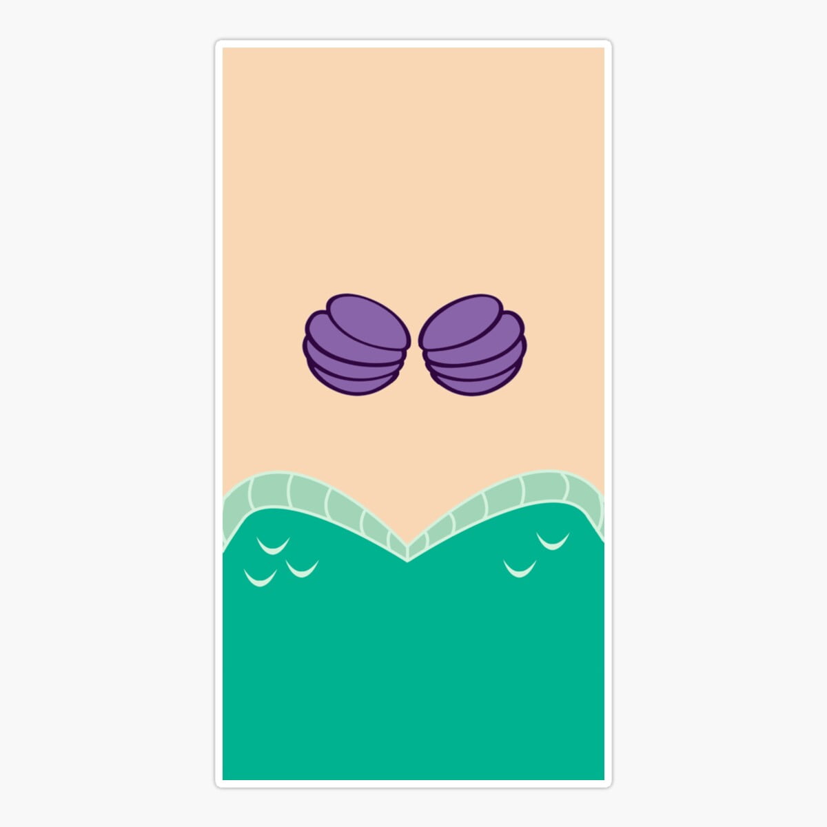 Stickly Mermaid Torso Sticker, Phone Decal Water Bottle Stickers Car ...