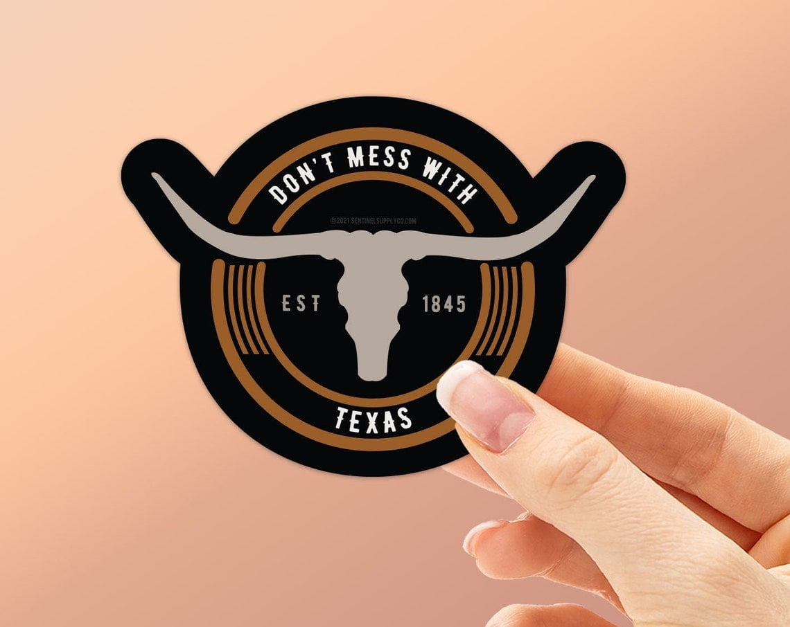 Stickly Don'T Mess With Texas Bumper Er, Funny Texas Ers For Hydroflask, Tx Longhorns Er ...