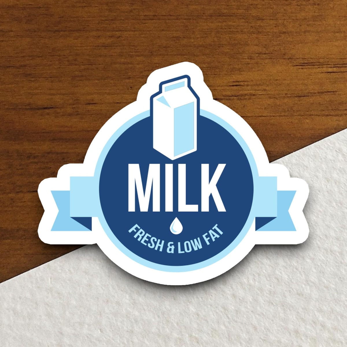 Stickly Milk Fresh And Low Fat Sticker, Fresh Sticker, Food Sticker ...
