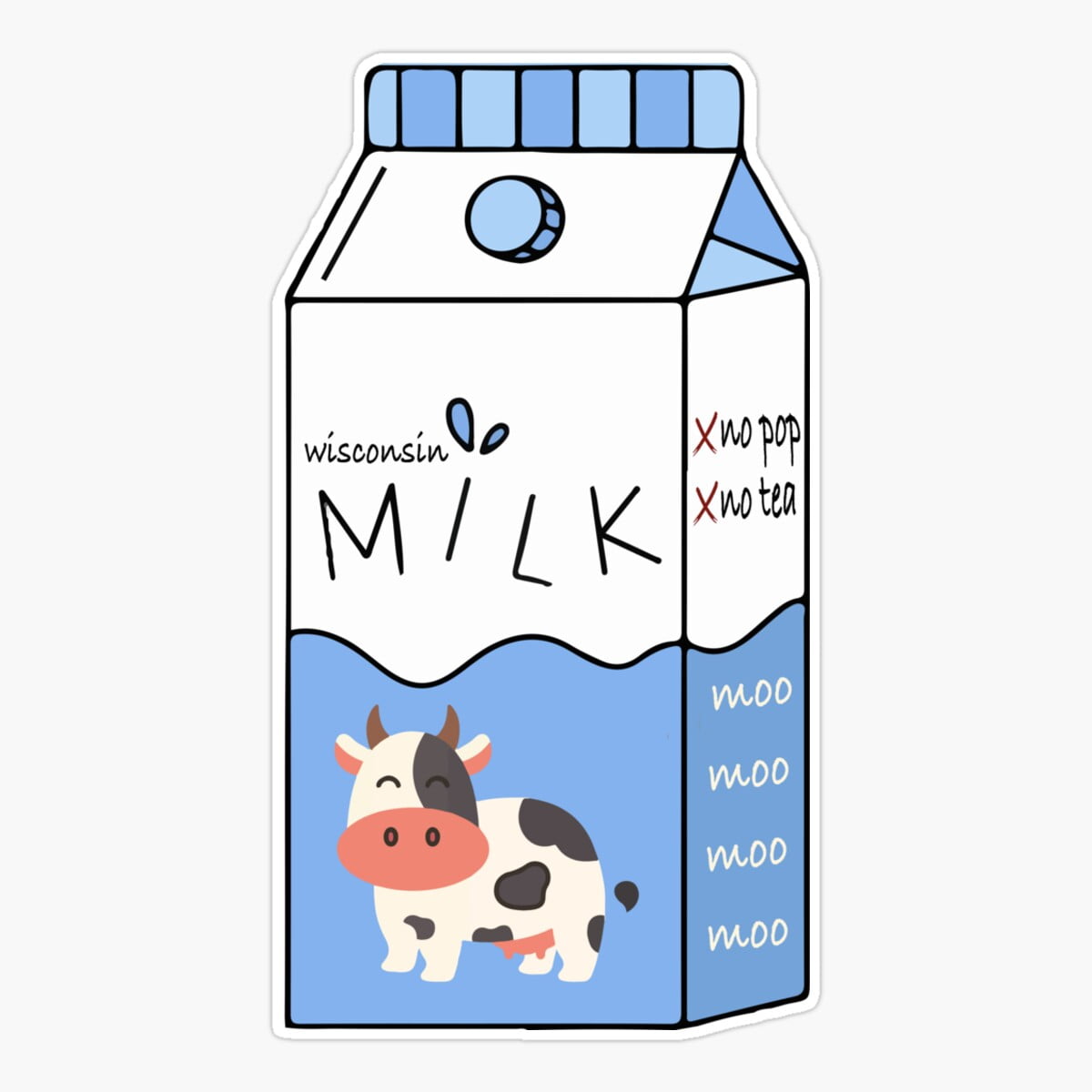 Stickly Milk Song Sticker, Phone Decal Water Bottle Stickers Car Decals ...