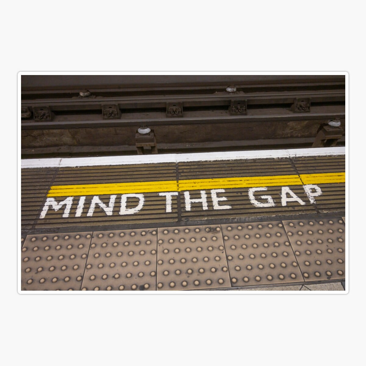 Stickly Mind The Gap Sign In London Subway - Summer Travel Photography ...