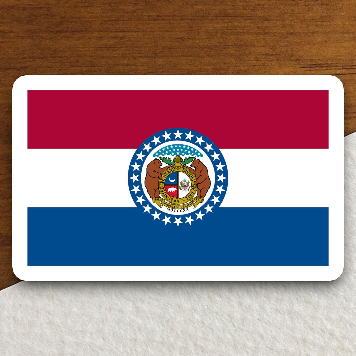 Stickly Missouri State Sticker, Missouri Flag Sticker, Pennant Sticker ...