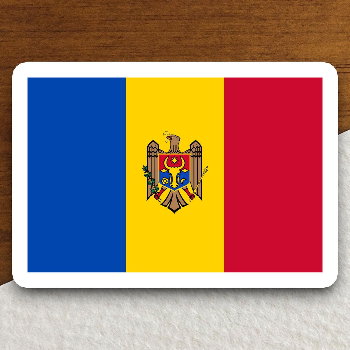 Stickly Moldova Country Flag Sticker, International Country Sticker, International Sticker ...