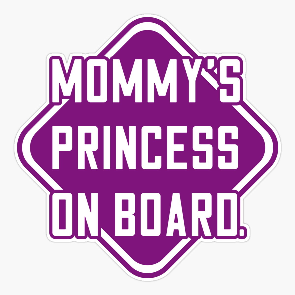 Stickly Mommy'S Princess On Board Baby Girl Car Decal Funny Bumper ...