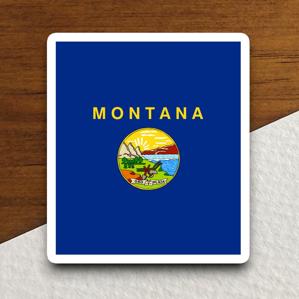 Stickly Montana State Sticker, Montana Flag Sticker, Pennant Sticker ...