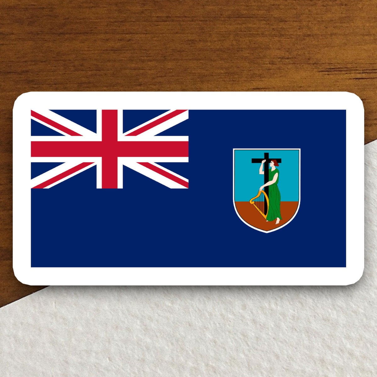 Stickly Montserrat Country Flag Sticker, International Country Sticker ...