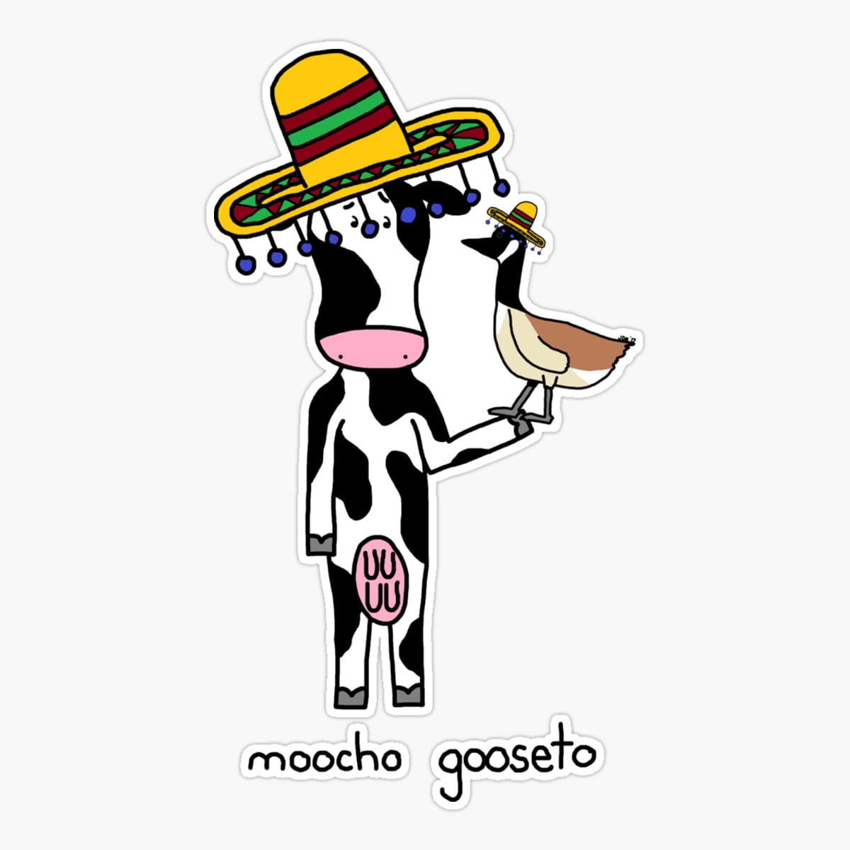 Stickly Moocho Gooseto Sticker, Phone Decal Water Bottle Stickers Car ...