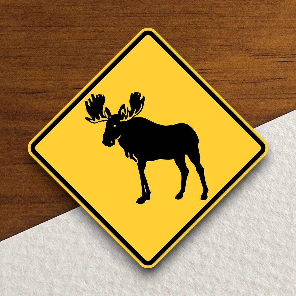 Stickly Moose Road Sign Stickers, Traffic Sticker, Road Sign Decoration ...