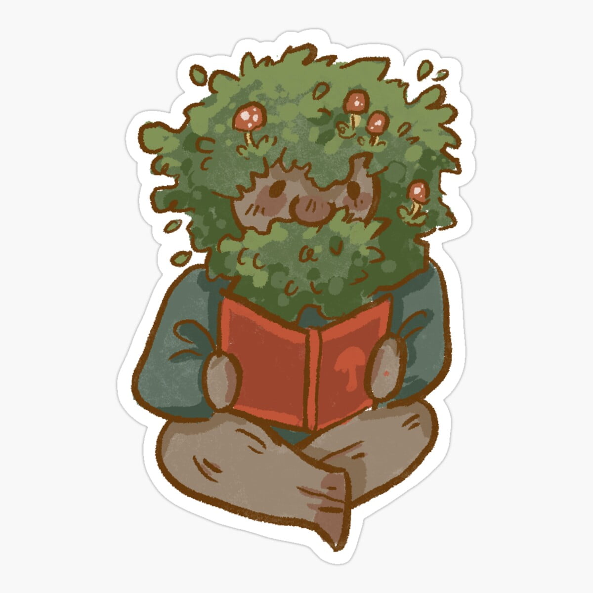 Stickly Moss Man Sticker, Phone Decal Water Bottle Stickers Car Decals ...