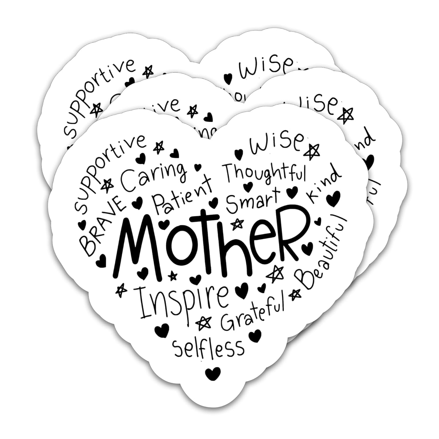 Stickly Mother Heart Sticker, Mom Stickers Decals, Mama Stickers ...
