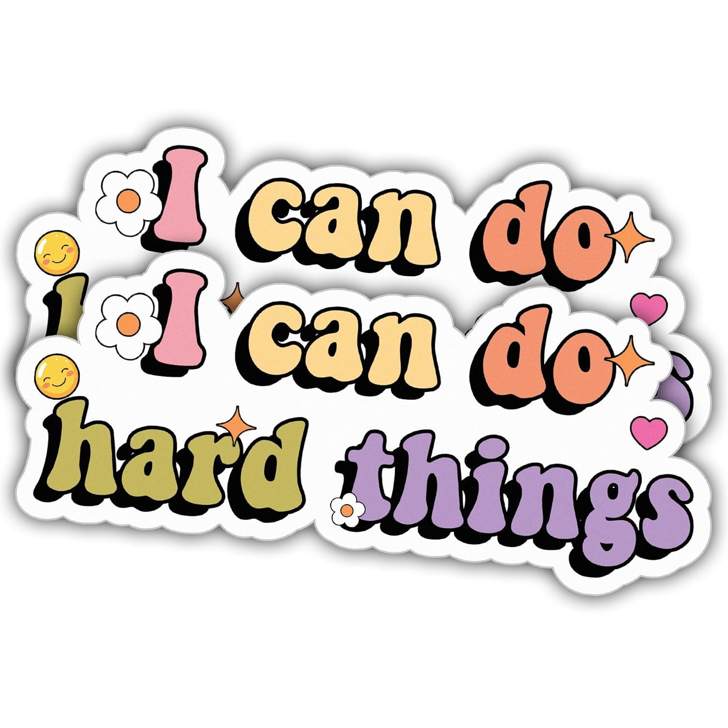 Stickly Motivational Stickers Positive Quote Stickers I Can Do Hard ...