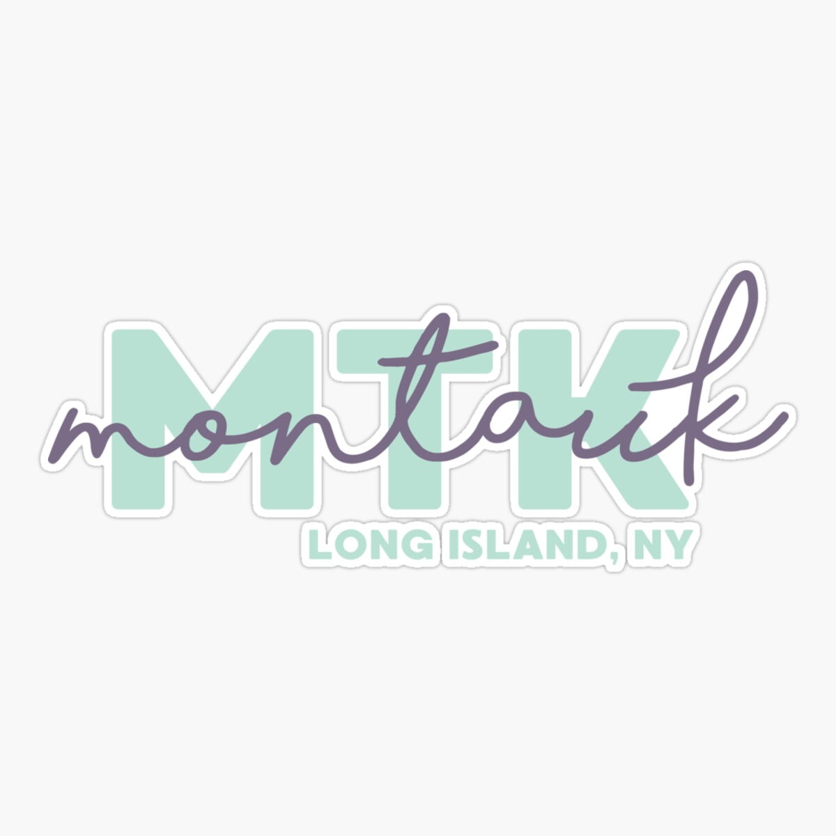 Stickly Mtk Montauk Long Island Sticker, Phone Decal Water Bottle Stickers Car Decals, Funny ...