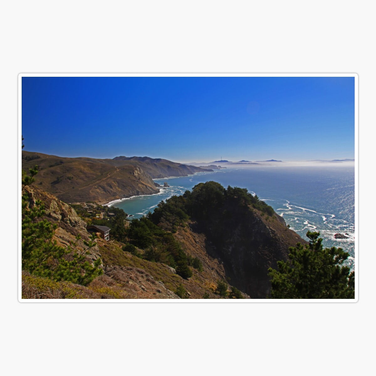 Stickly Muir Beach Overlook Ii Sticker, Phone Decal Water Bottle ...