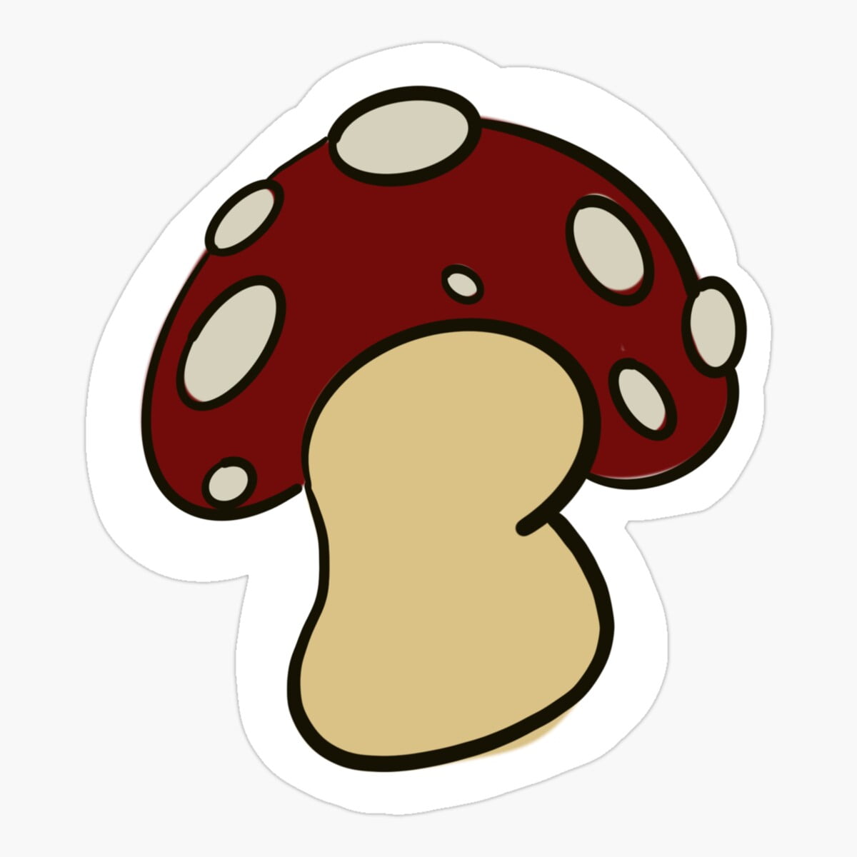 Stickly Mushroom Sticker Sticker, Phone Decal Water Bottle Stickers Car ...