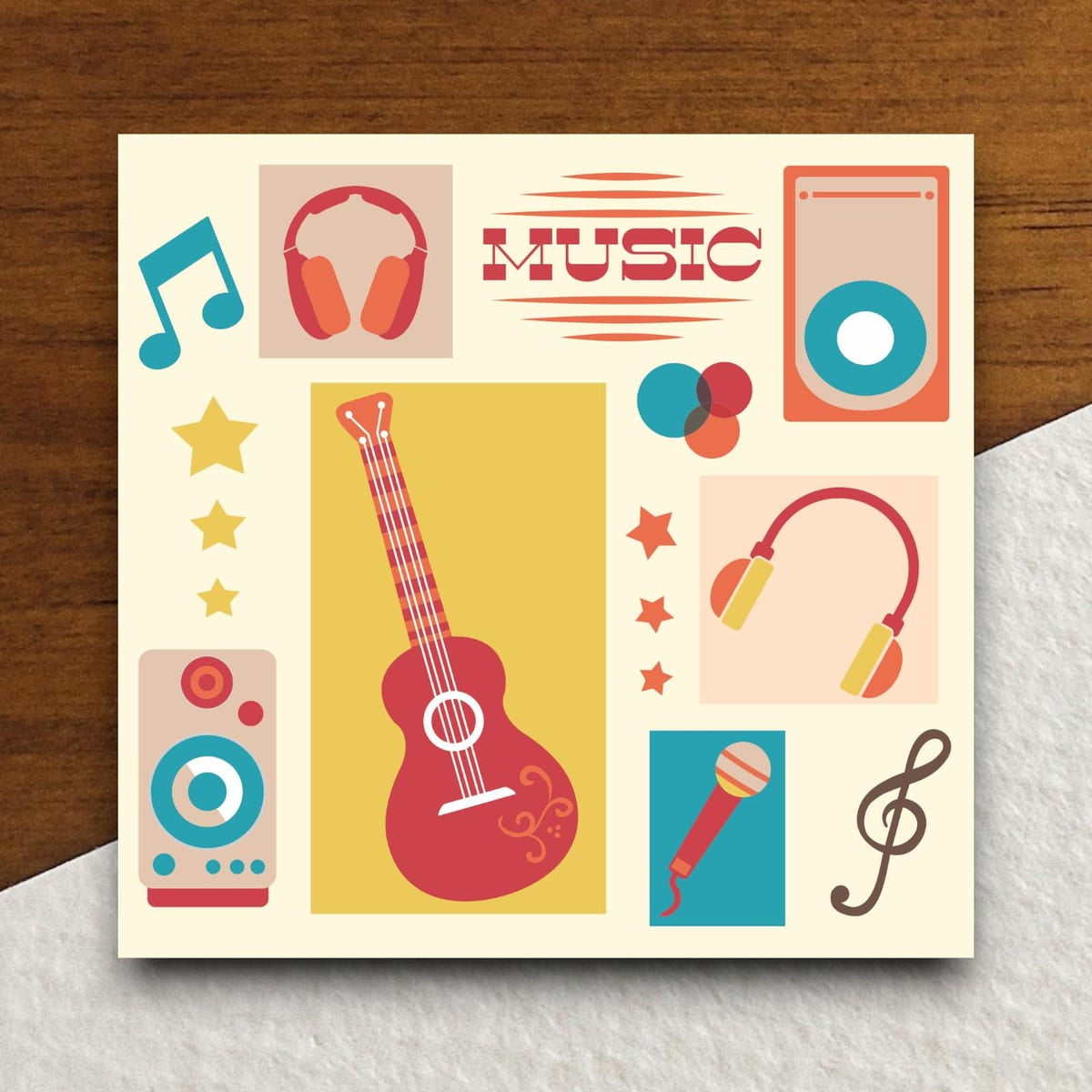 Stickly Music Sticker, Singing Sticker, Band Sticker, Guitar Sticker ...