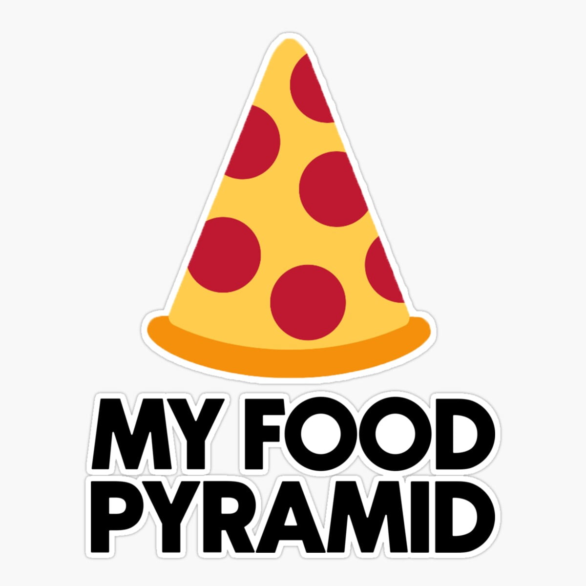 Stickly My Food Pyramid Sticker, Phone Decal Water Bottle Stickers Car ...