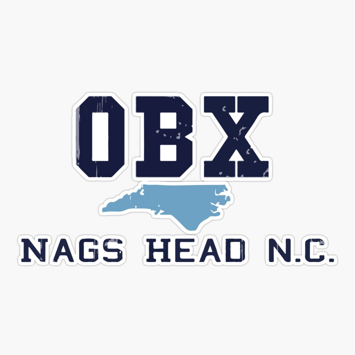 Stickly Nags Head - Obx. Sticker, Phone Decal Water Bottle Stickers Car ...