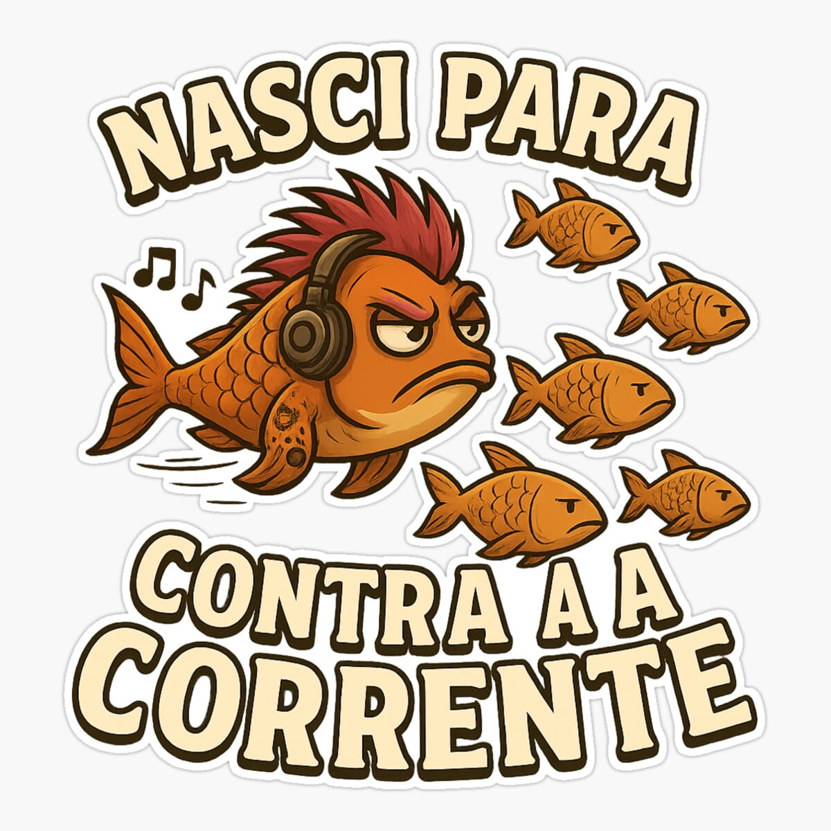 Stickly Nasci Para Nadar Contra A Corrente Sticker, Phone Decal Water ...