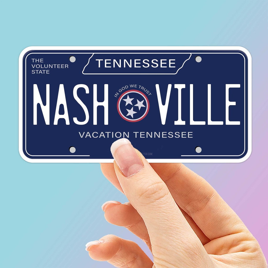 Stickly Nashville Tennessee License Plate Er, Central Tennessee Bumper ...