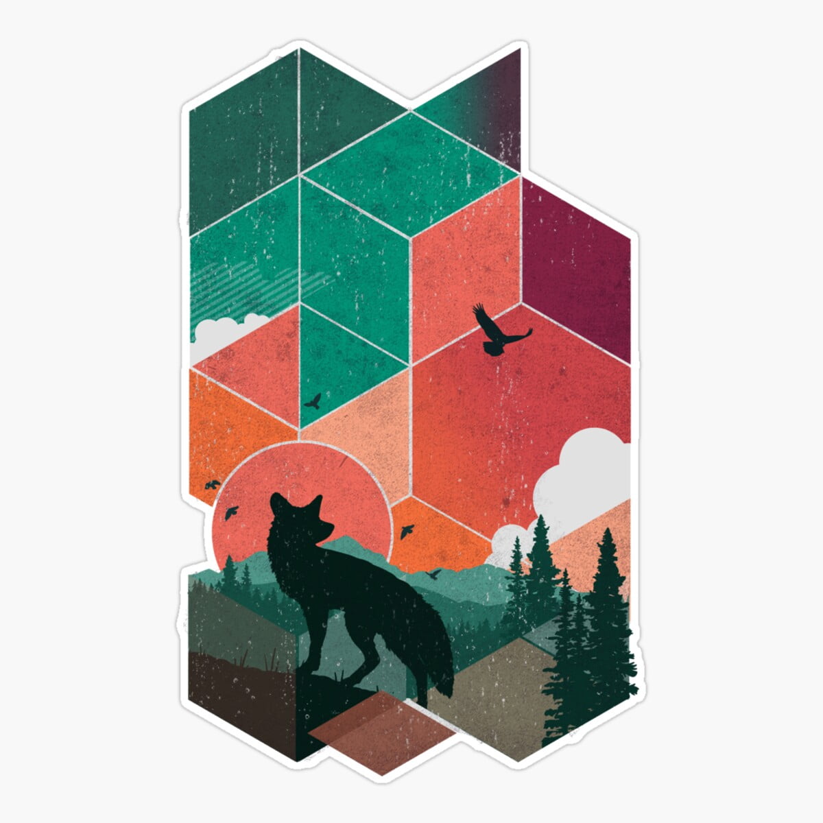 Stickly Natural Habitat Sticker, Phone Decal Water Bottle Stickers Car ...