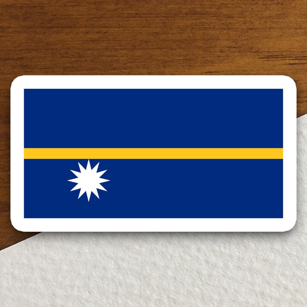 Stickly Nauru Country Flag Sticker, International Country Sticker ...