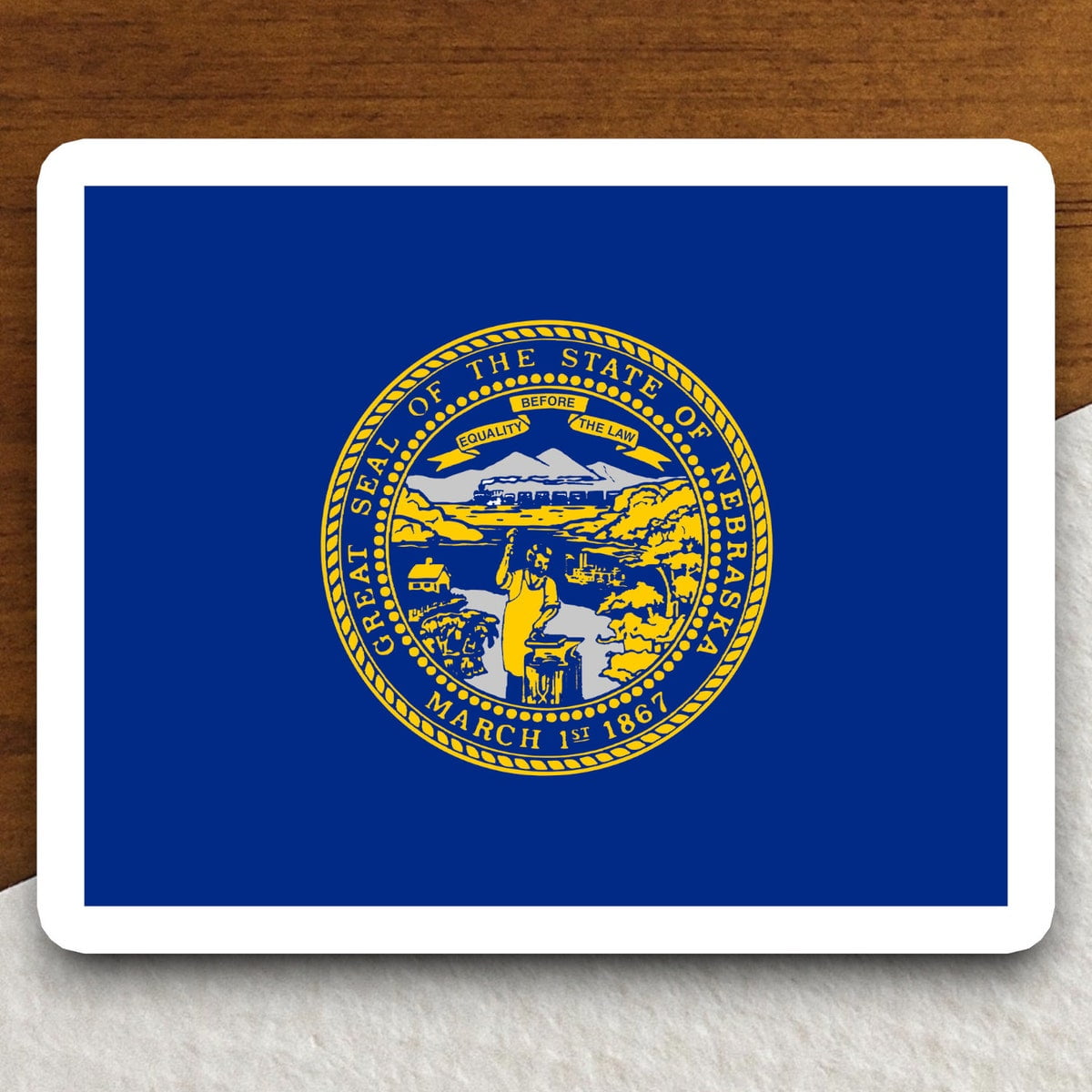 Stickly Nebraska State Sticker, Nebraska Flag Sticker, Pennant Sticker ...