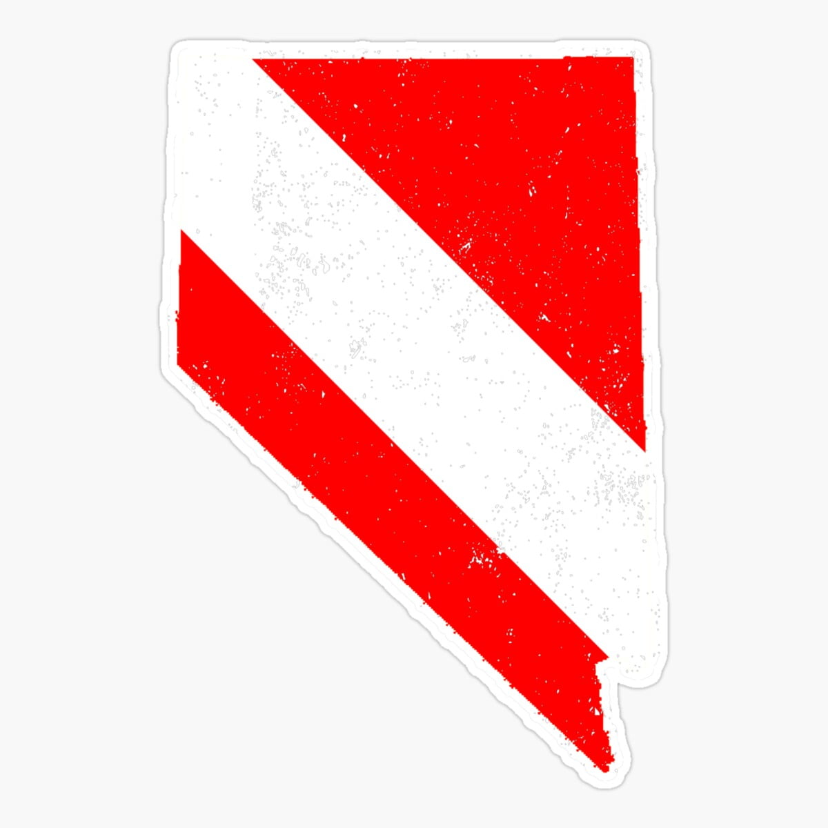 Stickly Nevada Scuba Dive Flag Diver Down Flag Shirt Sticker, Phone ...