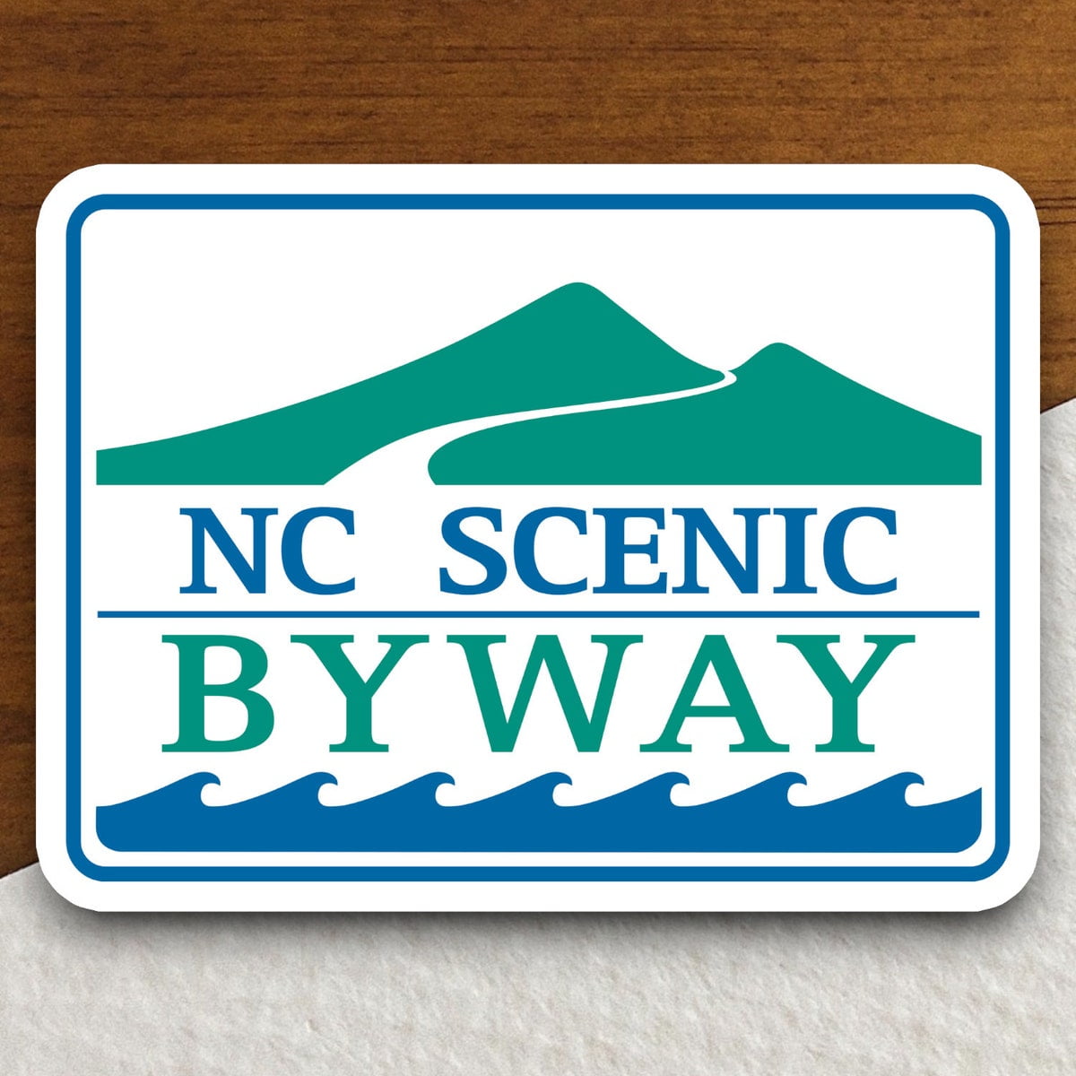 Stickly North Carolina Scenic Byway Road Sign Stickers, Traffic Sticker ...