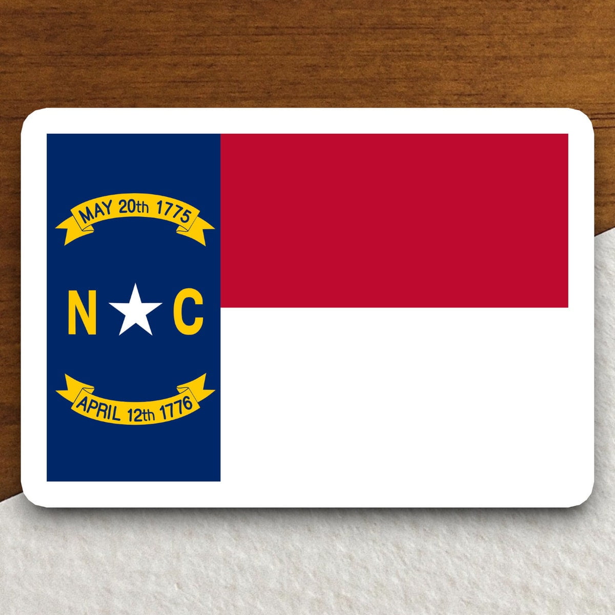 Stickly North Carolina State Sticker, North Carolina Flag Sticker ...