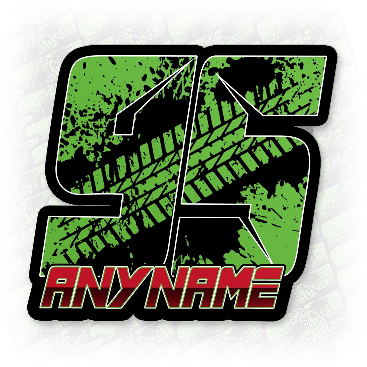 Stickly Number Racing Sticker Racing Name Text for Cars Bumper Vinyl Decal Sticker for Dirt Bike ...