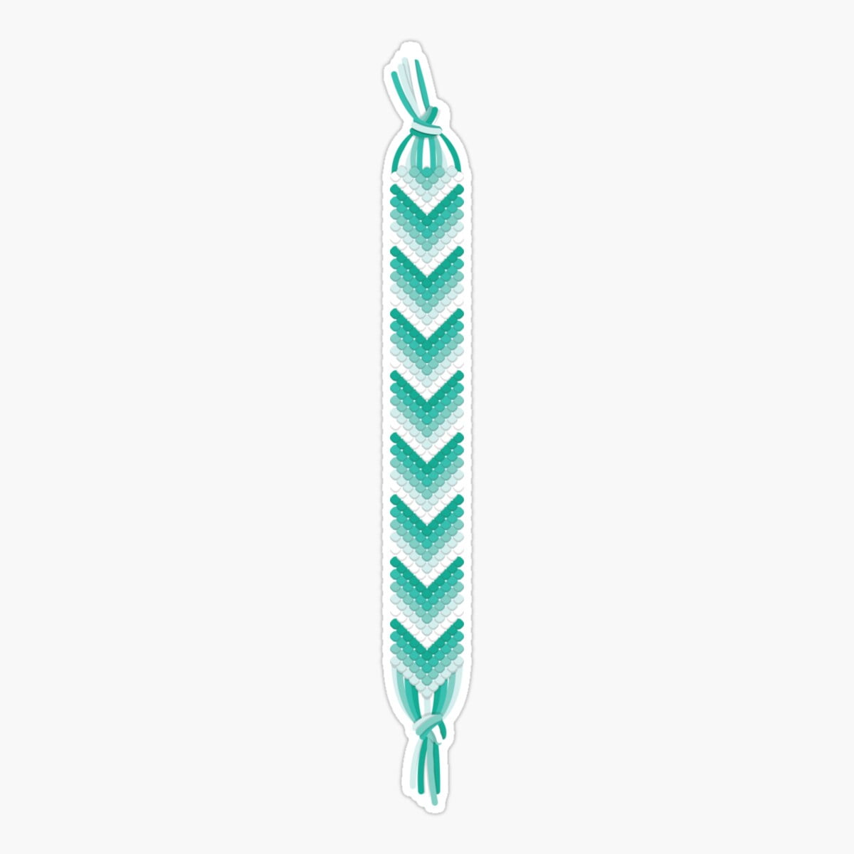 Stickly Ocean Wave Turquoise Friendship Bracelet Sticker, Phone Decal ...