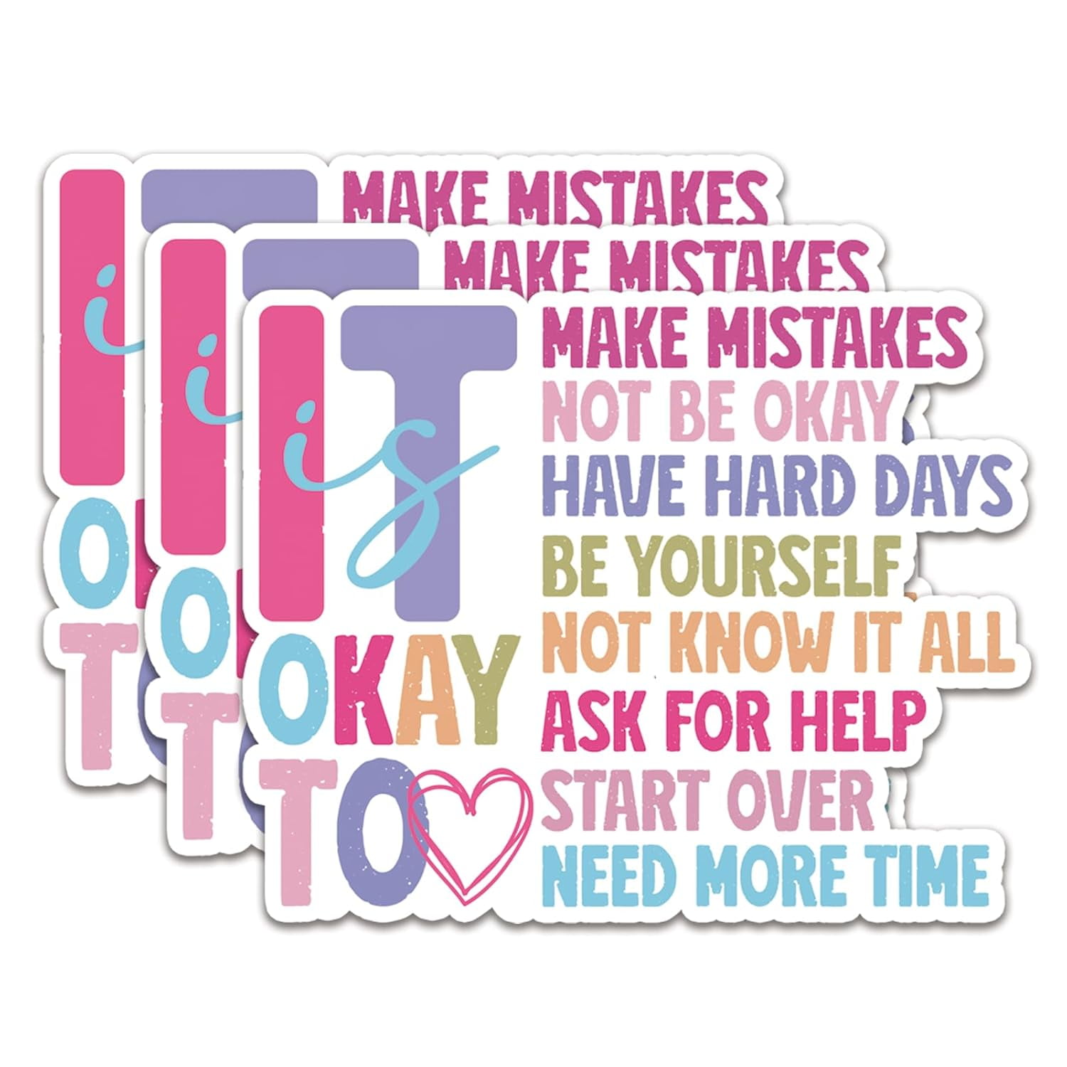 Stickly It is Okay to Make Mistakes Sticker Motivational Quotes ...