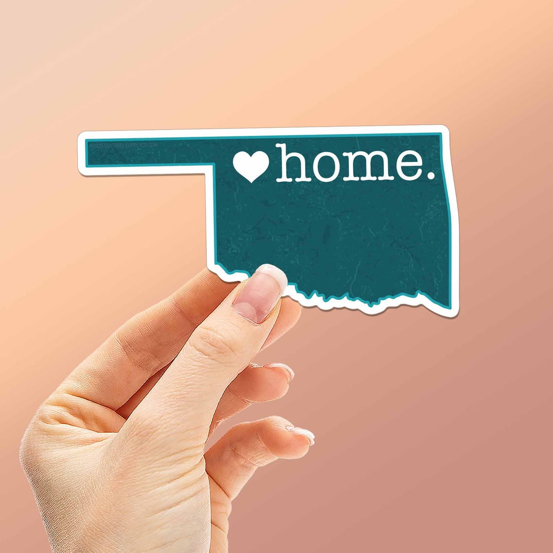 Stickly Oklahoma Home Bumper Er - Cute Blue Ok Decal For Hydroflask ...