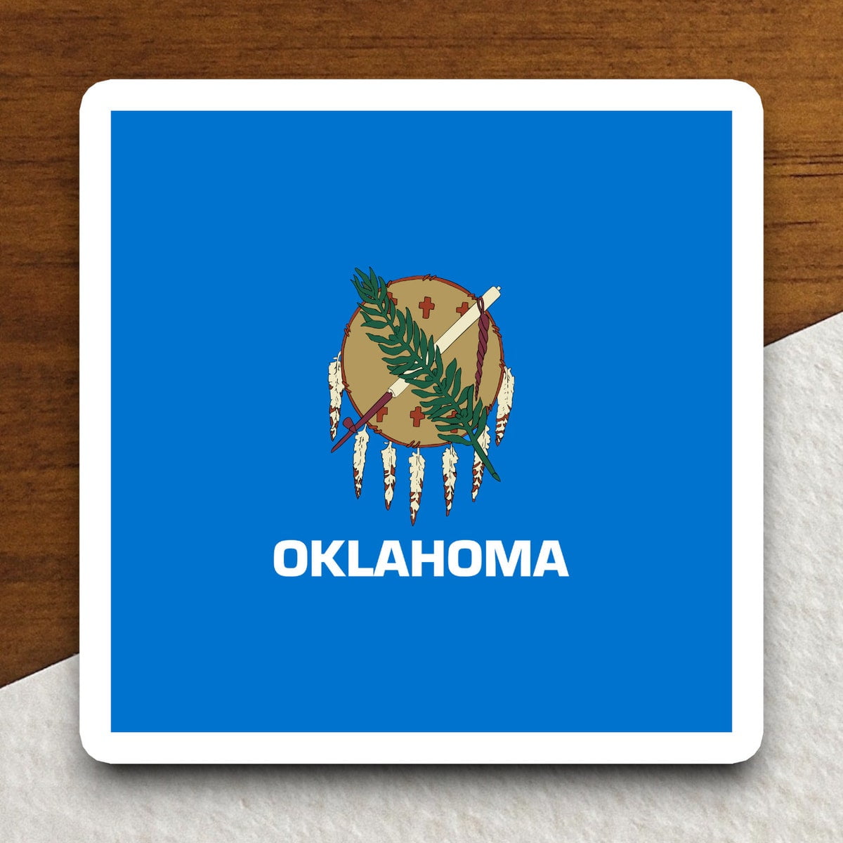 Stickly Oklahoma State Sticker, Oklahoma Flag Sticker, Pennant Sticker ...