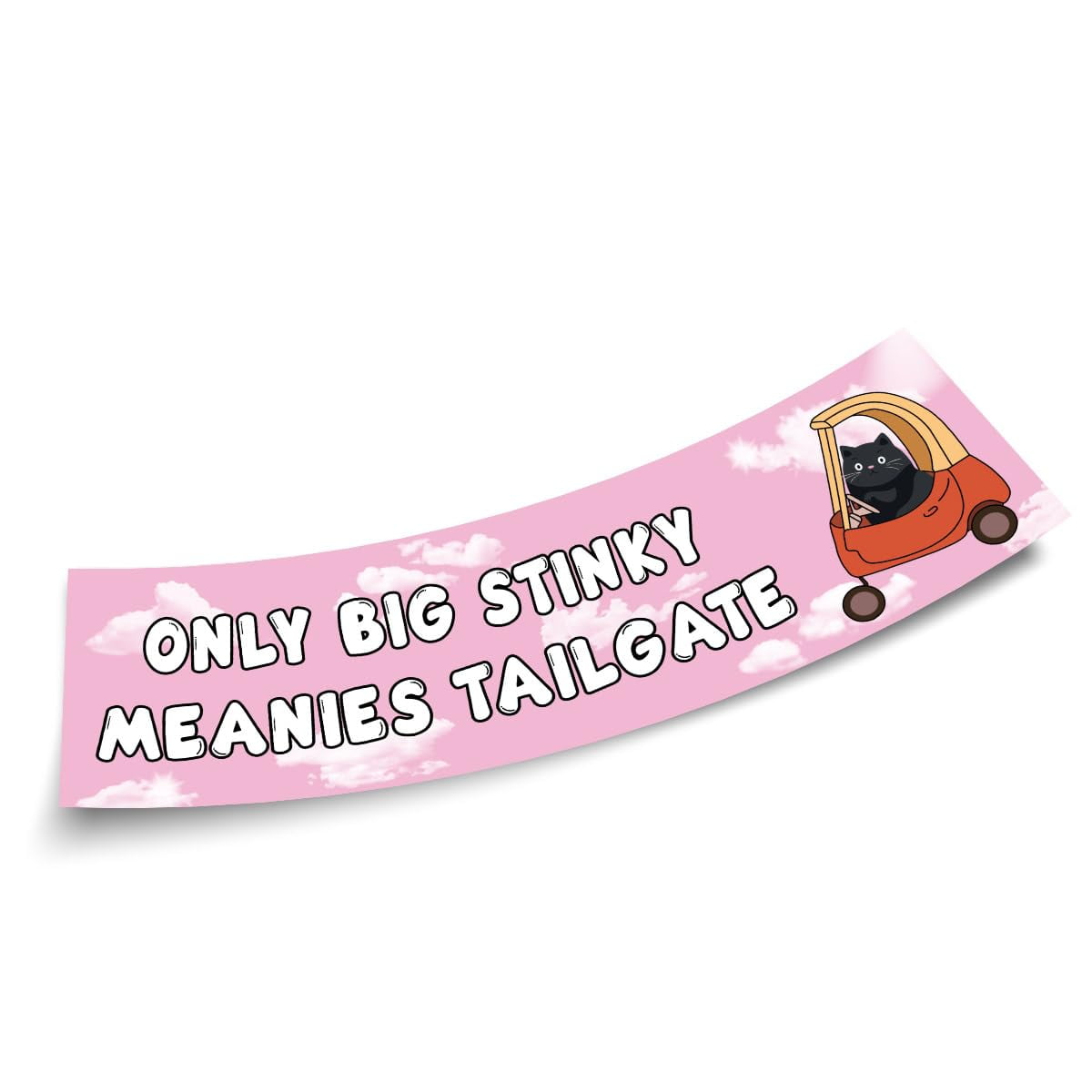 Stickly Only Big Stinky Meanies Tailgate Pink Sticker, Funny Bumper ...