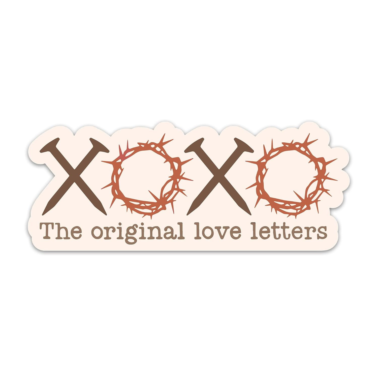 Stickly The Original Love Letters Crown oThorns Sticker, Love Stickers ...