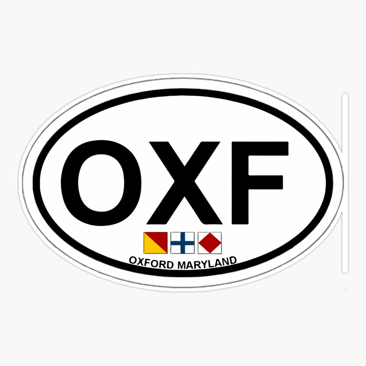 Stickly Oxford - Maryland. Sticker, Phone Decal Water Bottle Stickers ...