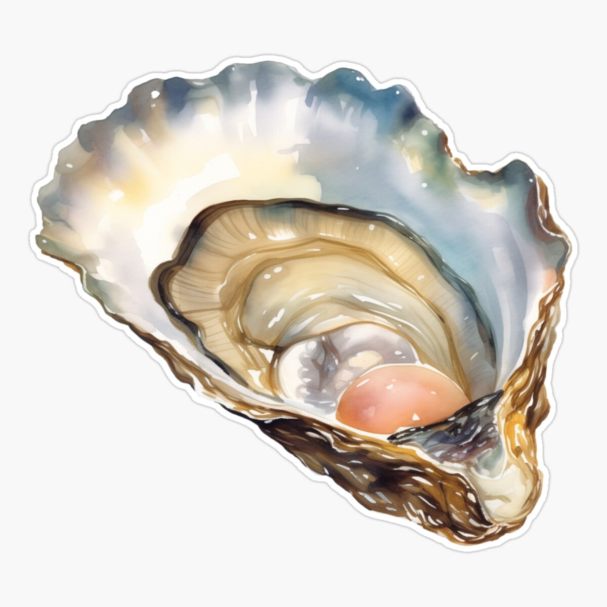 Stickly Oyster Sticker, Phone Decal Water Bottle Stickers Car Decals ...