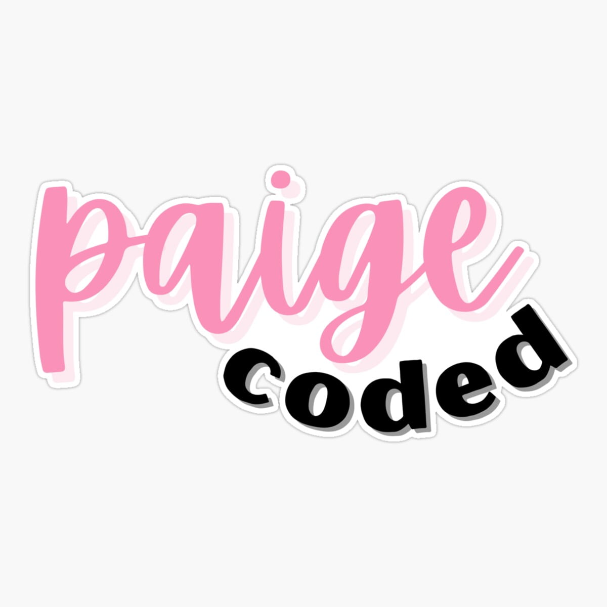 Stickly Paige Desorbo Coded Giggly Squad Sticker, Phone Decal Water ...