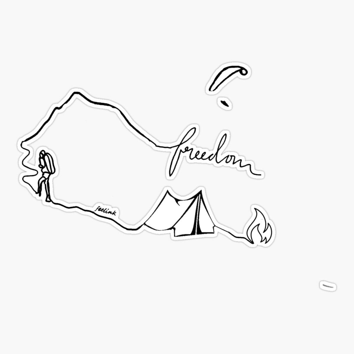 Stickly Paraglider Paragliding Pilot Sticker, Phone Decal Water Bottle ...