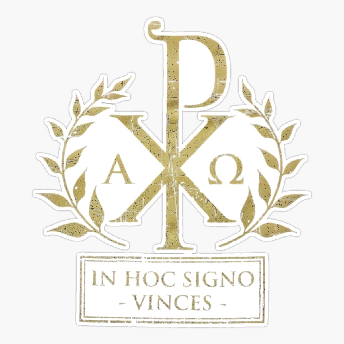 Stickly Pax Christi Christ In Hoc Signo Vinces Chi Rho Sticker, Phone ...