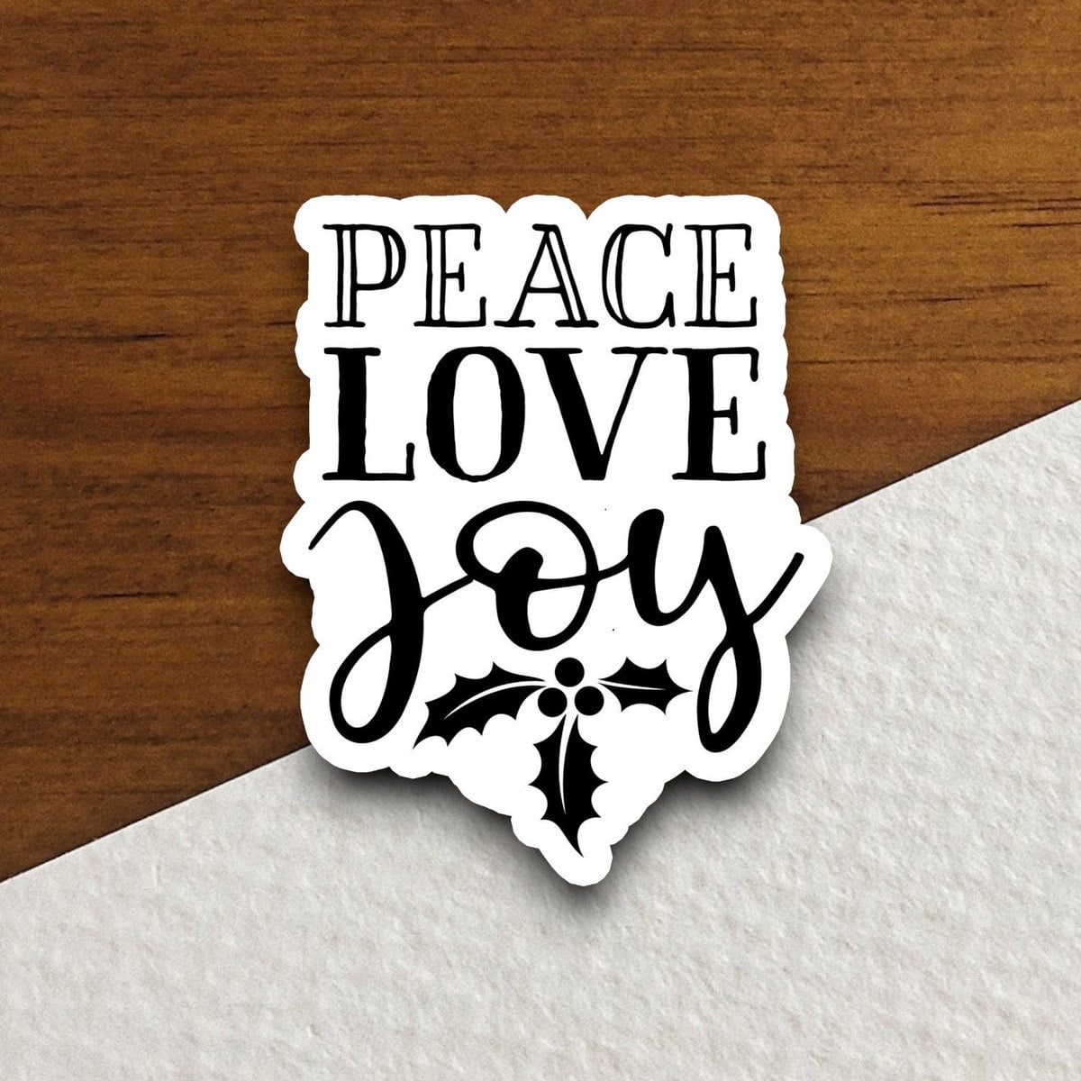 Stickly Peace Love Joy Sticker, Religious Sticker, Faith Sticker ...
